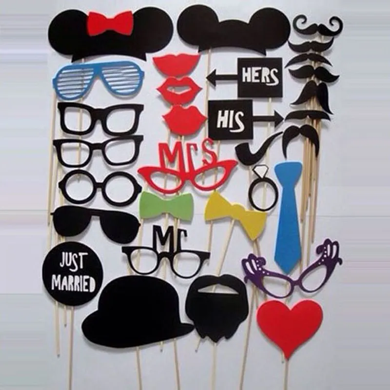 Wholesale Photo Booth Props Party Masks Hat Mustache Lip Photobooth ...