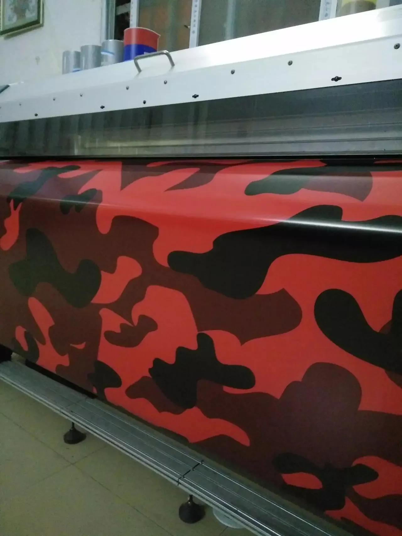 Camo Wrapping Red Arctic Blue Car Camouflage Wrap Matte Vinyl Covering ...