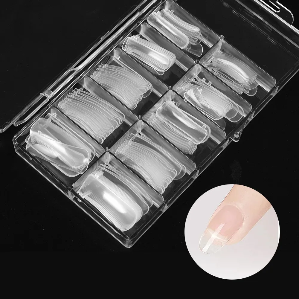DHgate.com:100pcs Transparent Reusable Nail Extension Forms for Poly ...