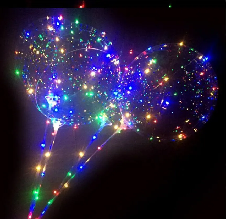 Luminous LED Latex Lighted Balloonss With Stick Giant Bright Lighted ...
