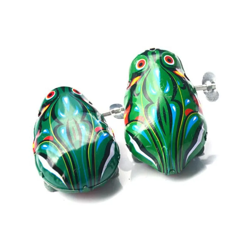 Classic Mini Wind Up Toy Frog Clockwork Kids Baby Lovely Colorful Fun ...