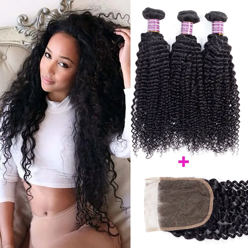 8A Brazilian Kinky Curly Deep Wave Straight Body Wave Virgin Hair 3 ...