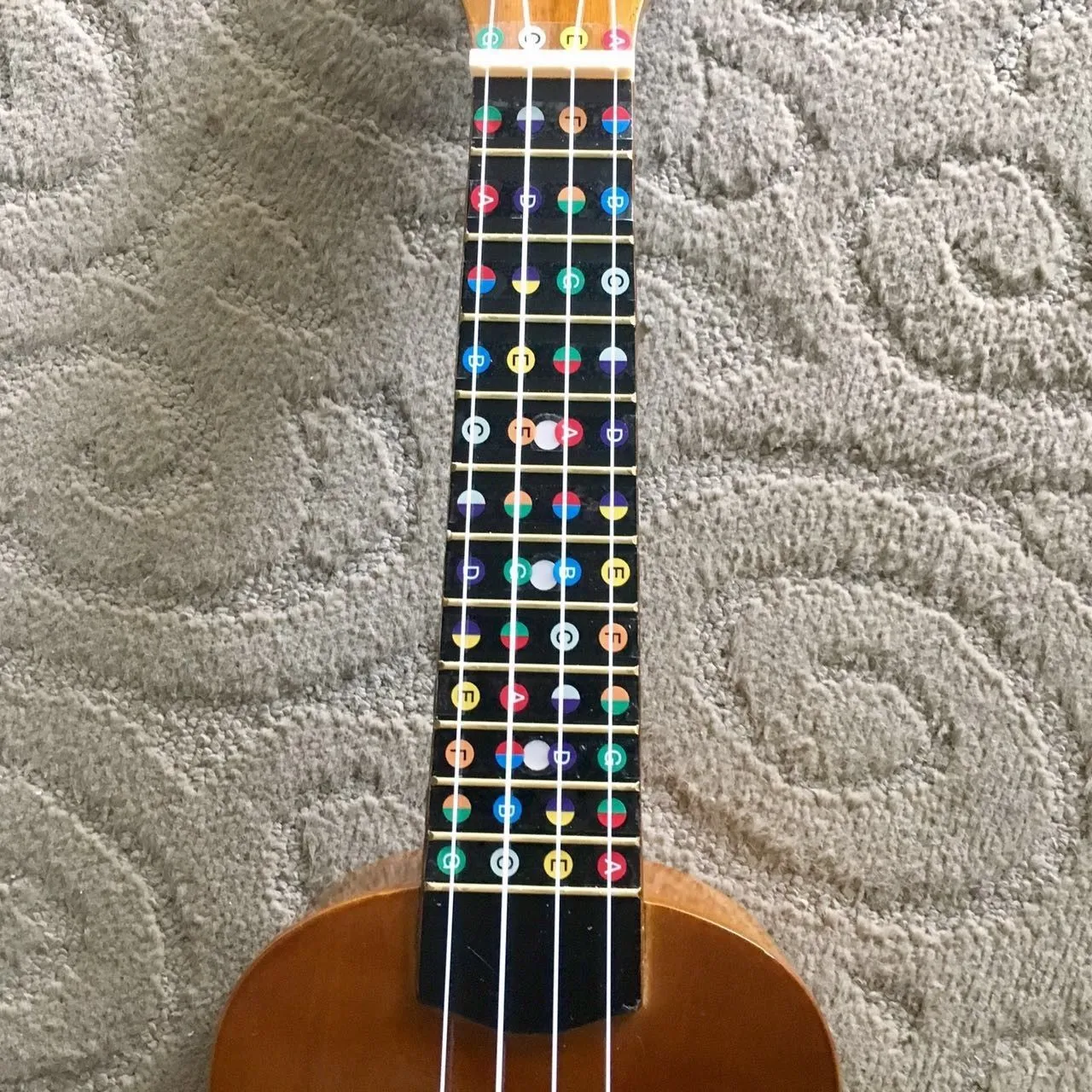 Kids Ukulele Fret Sticker Hologram Beginner Music Note Labels For Uke ...