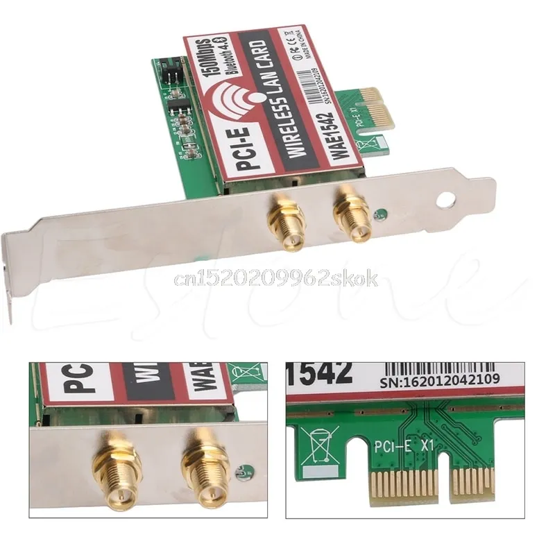 Bluetooth 4.0 Wireless 50M PCI E PCI Express Card WIFI Network LAN ...