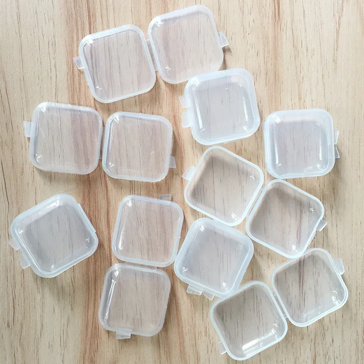 Mini Clear Plastic Storage Boxes Small Jewelry, Earplug, Bead, Makeup ...