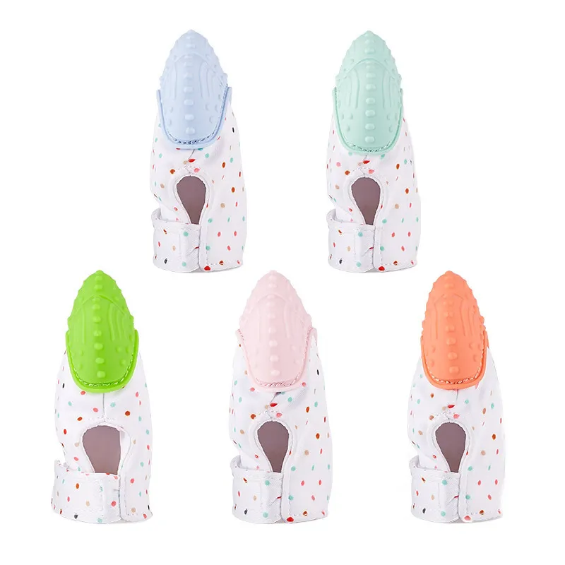 DHgate.com:5-Pack Pastel Teething Mittens: Silicone Chewable Glove ...