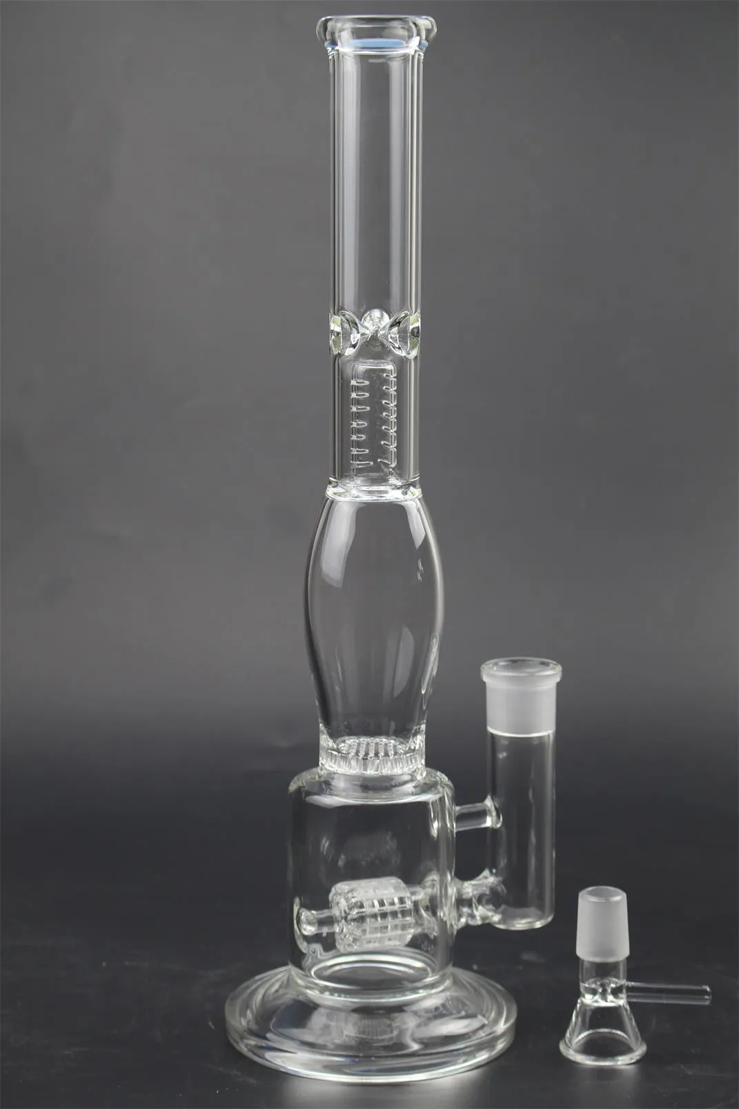 14" Triple Matrix Perc Glass Water pipe company with Thick Recycler, Bubbler, and Lip Base ...
