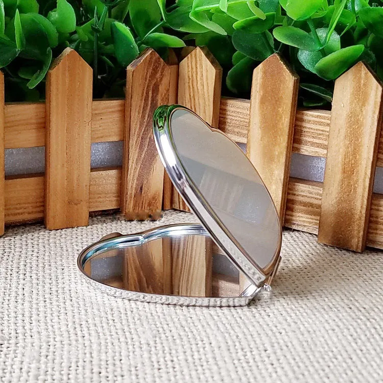 Sublimation Blank Makeup Mirrors For Dyeing | Heart Shaped Cosmetic ...