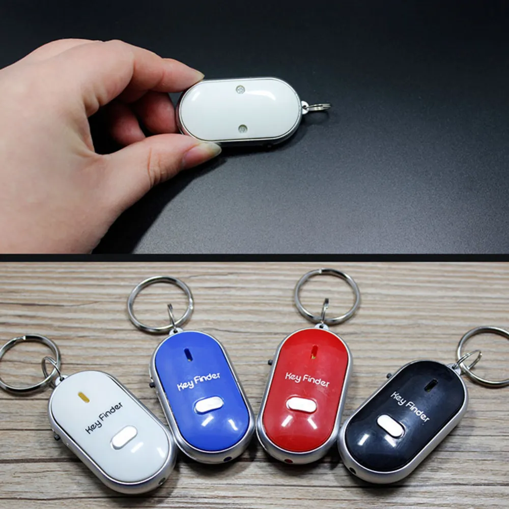 Key Finder Tracker With LED Light Sound Activated Key Locator Keychain ...