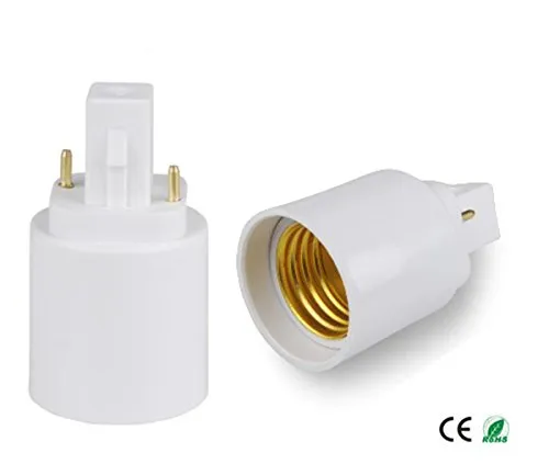 4 Pin Bulb Holder to E27 Adapter: G24 Male to E27 Female Converter from ...