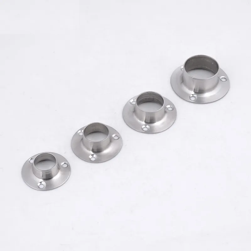Metal Closet Rod Brackets Side Mount Stainless Steel Tube Seat Flange ...