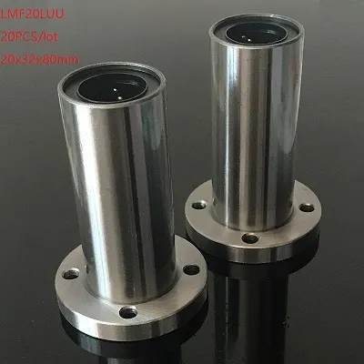 LMF20LUU 20mm Linear Ball Bearings Longer Flanged Linear Bushing For 3D Printer CNC Router From ...