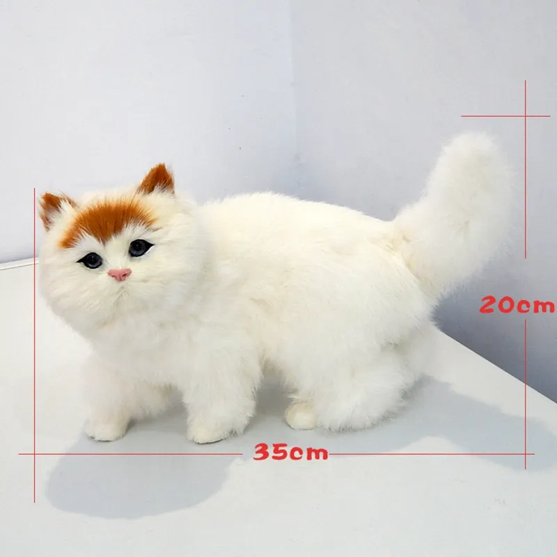 Cute Cat Plush Real Cat Stuffed Animal: Lifelike Feline Friend, Soft ...