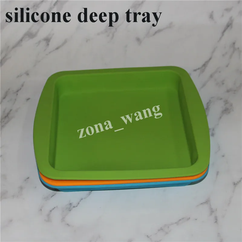 Square Shape Silicone Wax Dish Deep Pan 8x8 Non Stick Dab Pad Food ...