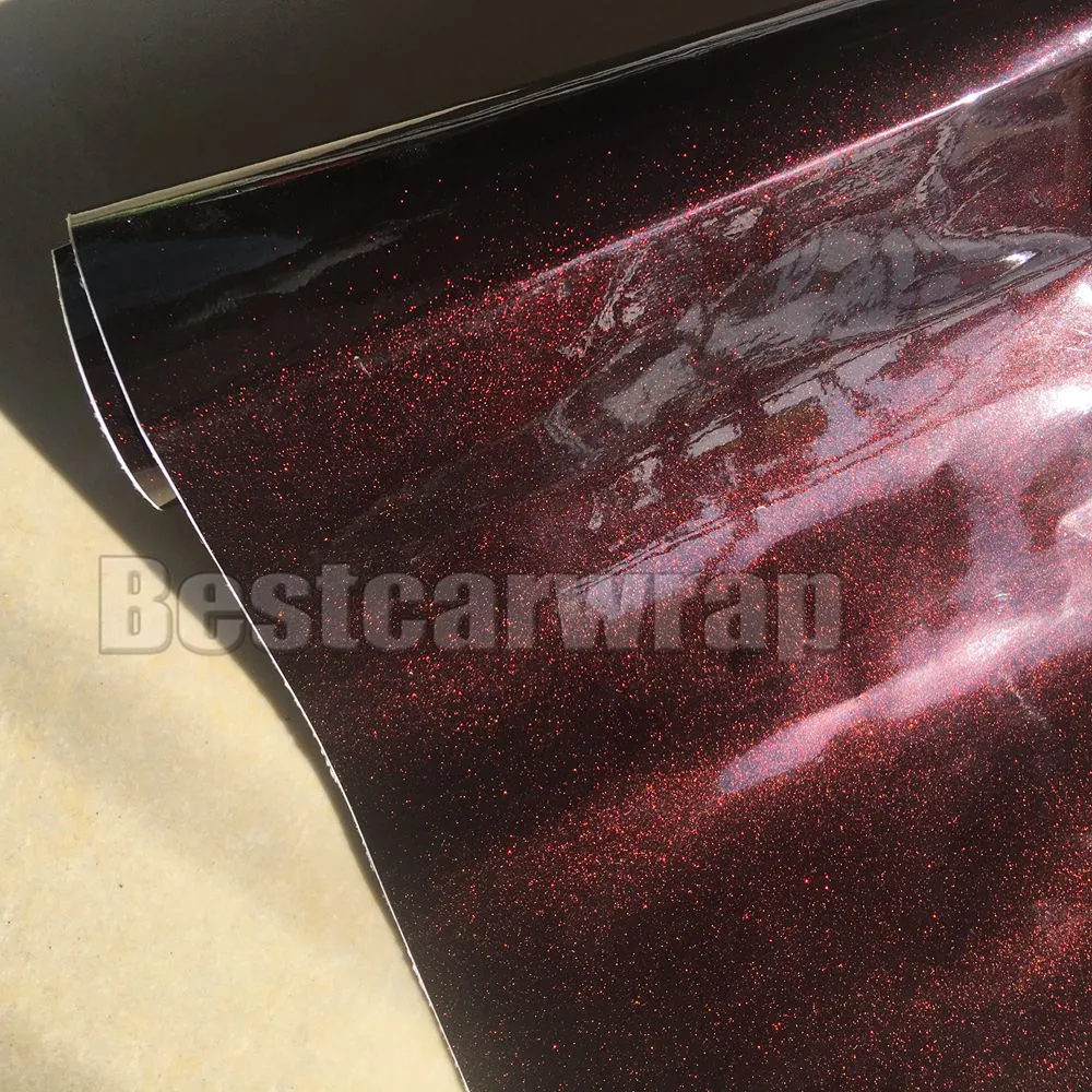 Black Cherry Gloss Metallic Vinyl Car Wrap, Rose Tinted Air Bubble Free ...