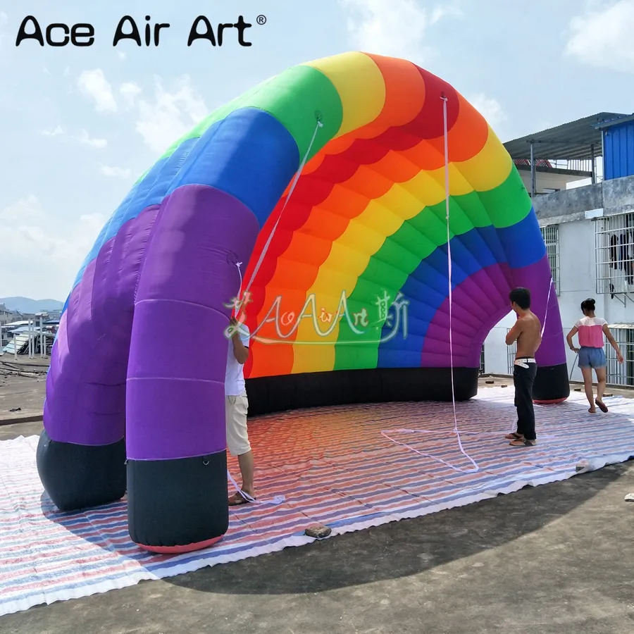Inflatable Air Tent Colorful Half Dome Shelter, Portable Photo Booth ...