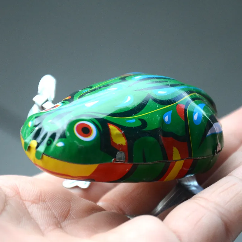 Classic Mini Wind Up Toy Frog Clockwork Kids Baby Lovely Colorful Fun ...