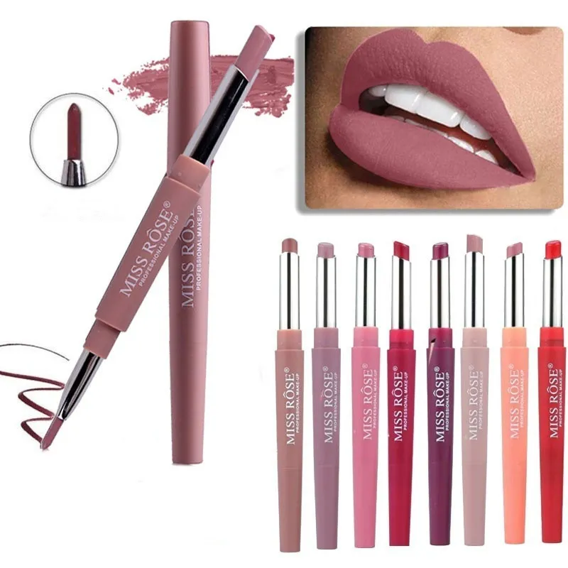 Stick Lipstick - Double-Ended Lip Color Pencil: Waterproof, Long ...