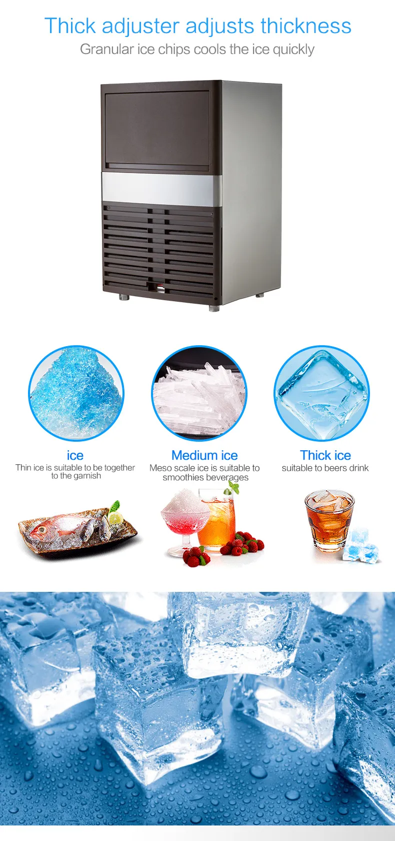 Wholesale Commercial Commercial Ice Cubes Machine With Free Door To ...