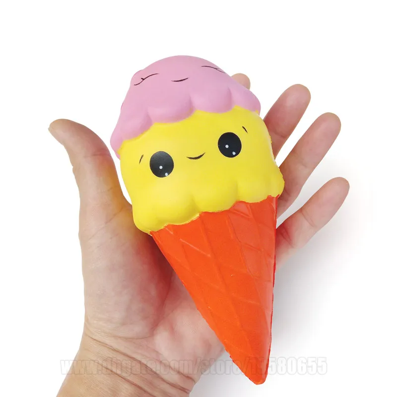 16cm Jumbo Squishy Ice Cream Cone Lächeln Squishies Große Duft Slow ...