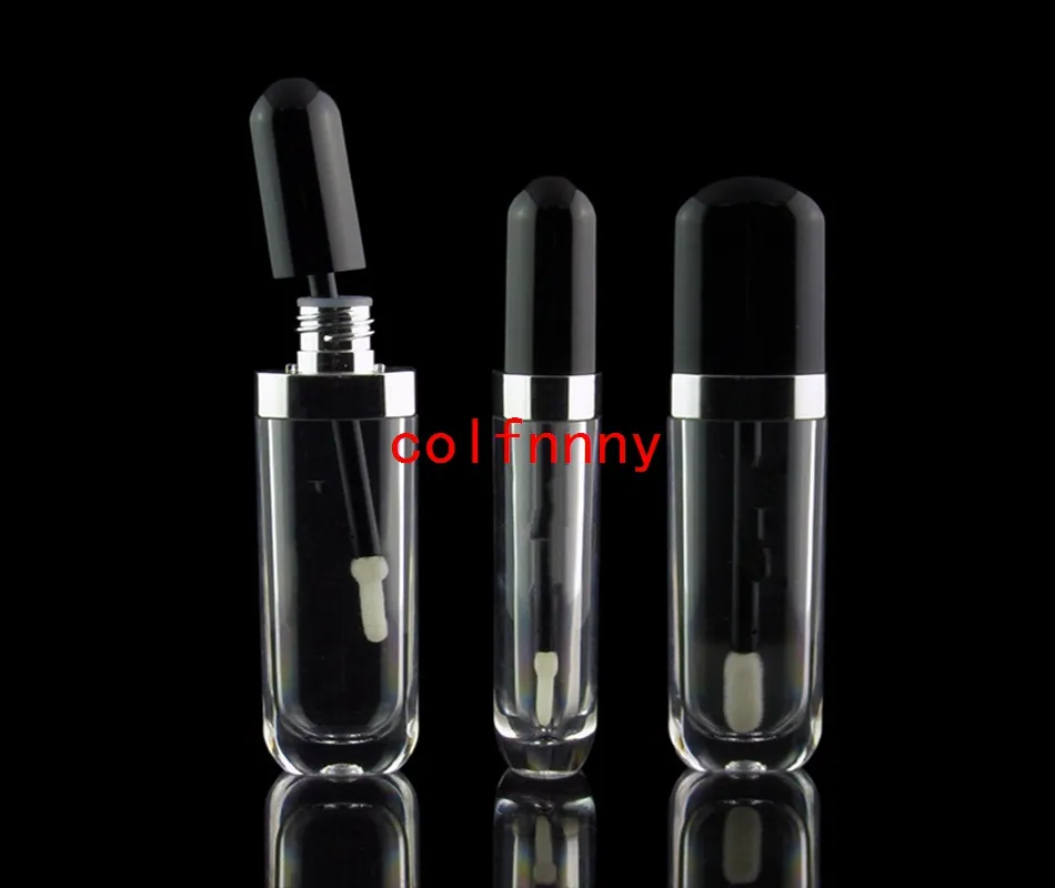 Empty Lipstick Tubes 8ml 100 Pack | Black Cap Plastic Lip Gloss ...