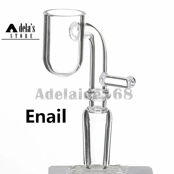 Round Bottom Quartz Enail With Hook OD: 19.5mm Flat Top Banger ...