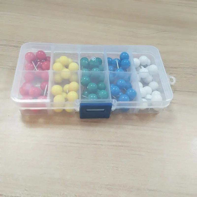 Candy Color Ball Push Pins - 3/8 Inch - Multi-Color Christmas Balls ...