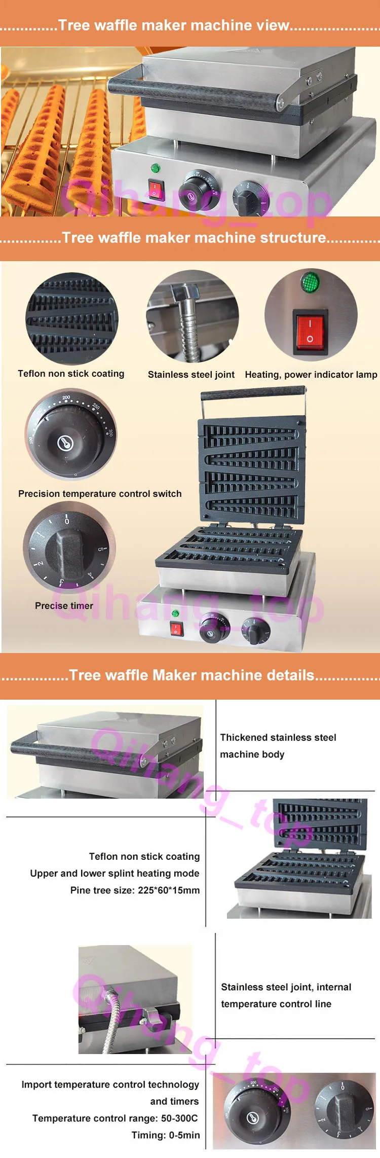 Wholesale Christmas Tree Waffle MakerNon Stick Pine Tree Lolly Waffle ...