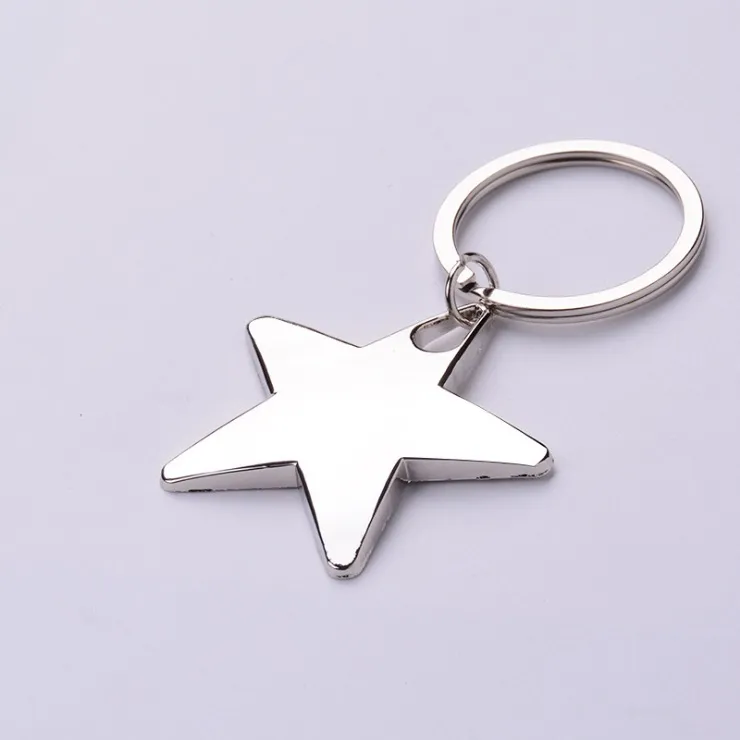 Engraved Key Rings: Zinc Alloy Star Keychains, Metal Star Key Rings ...