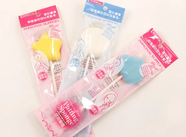 New Arrival: Long Handle Cotton Sponges Applicators for Face and Back ...