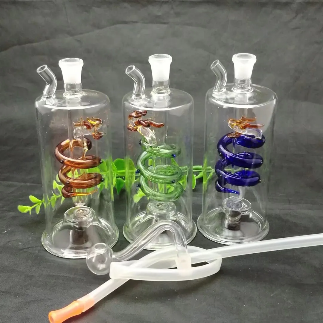 Green Snake Hookah Glass Bongs Accessories Glass Smoking Pipes Colorful ...