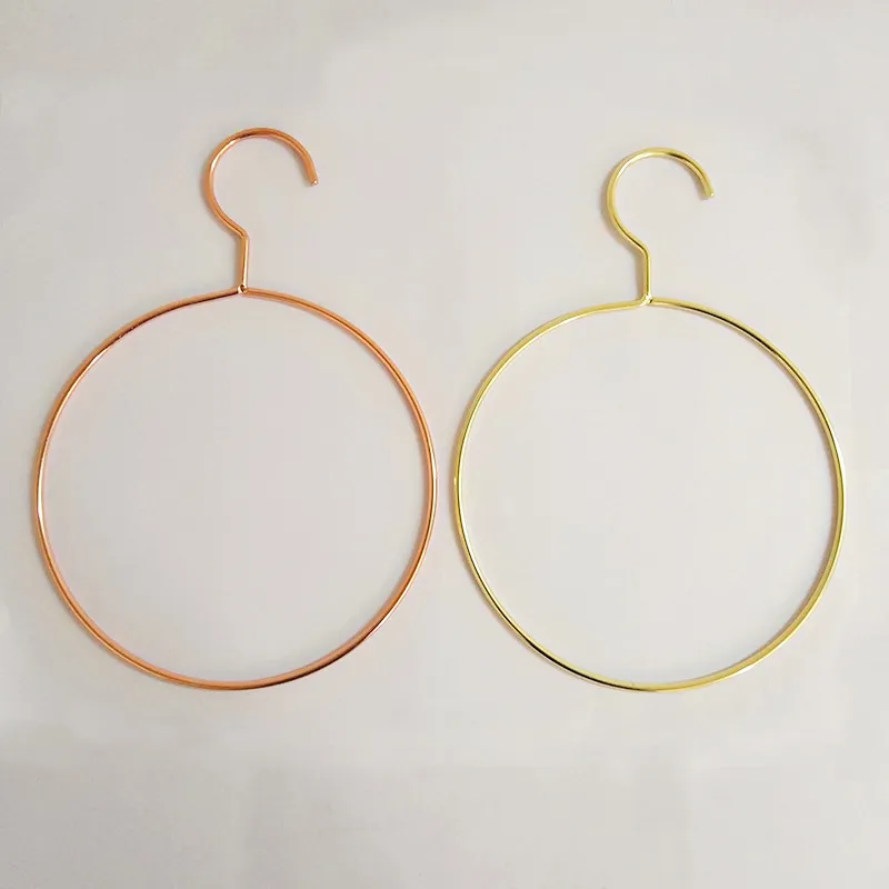 Gold Clothes Hangers Fashionable Rose Gold Metal Circle Hangers For ...