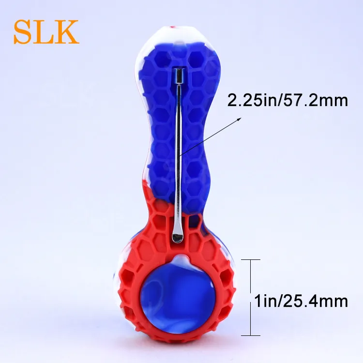 Wholesale Honeycomb Silicone Bong Smoking Pipes Glass Oil Burner ...