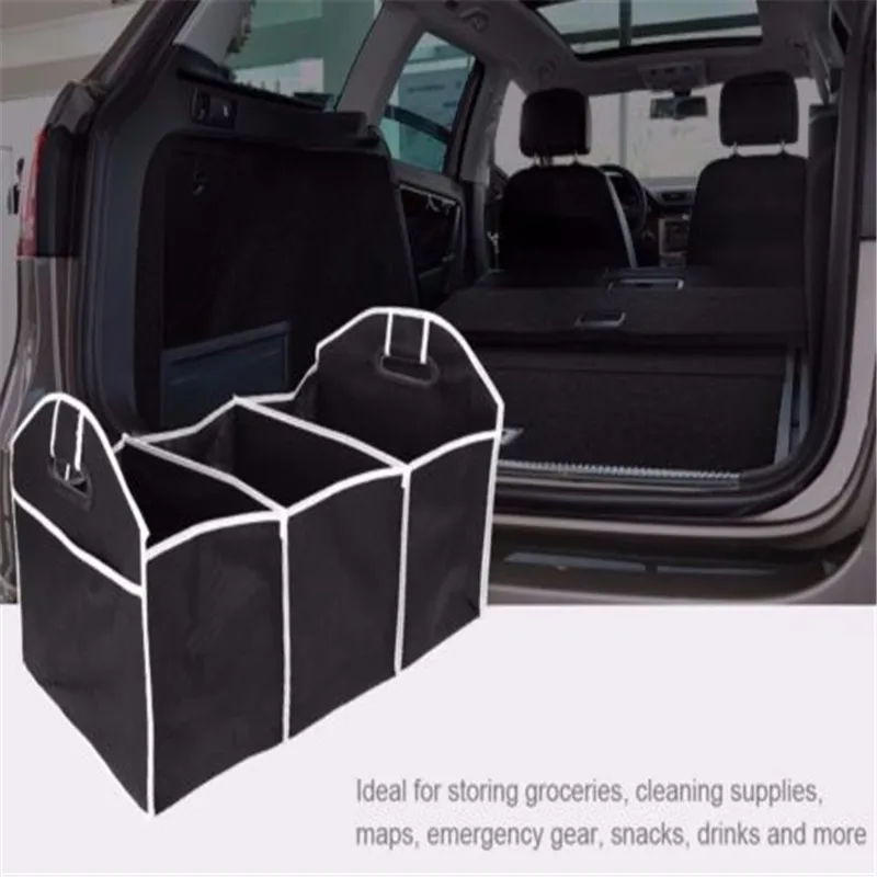 Folding Car Storage Box: Automobile Trunk Storage, Multi Compartment ...