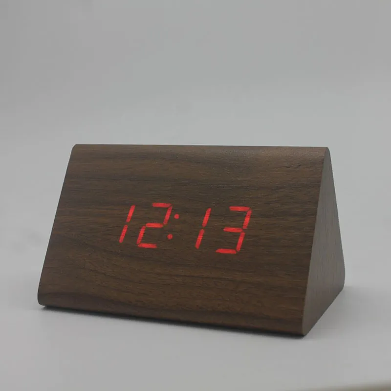 Desk Alarm Clock,Wood Thermometer, Wooden Digital Alarm Clock ... Desk Alarm Clock,Wood Thermometer, Wooden Digital Alarm Clock ...