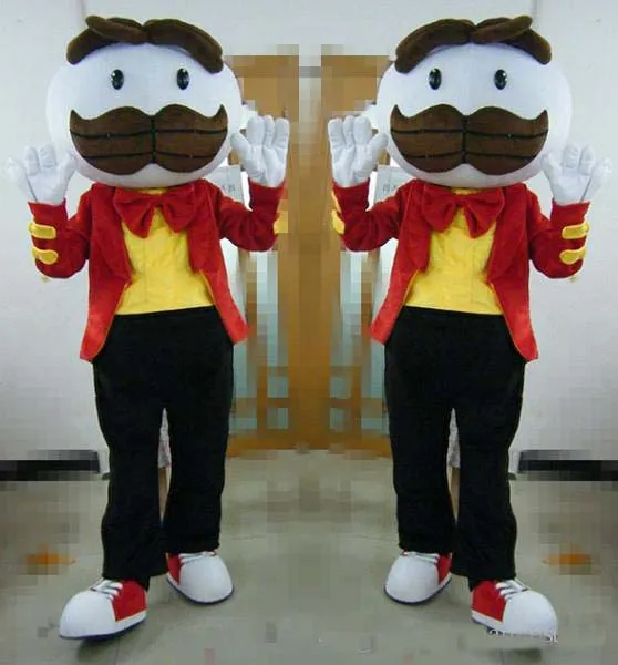 Stylish 2018 Pringles mascot outfits for Adults with Long Brown Beard ...