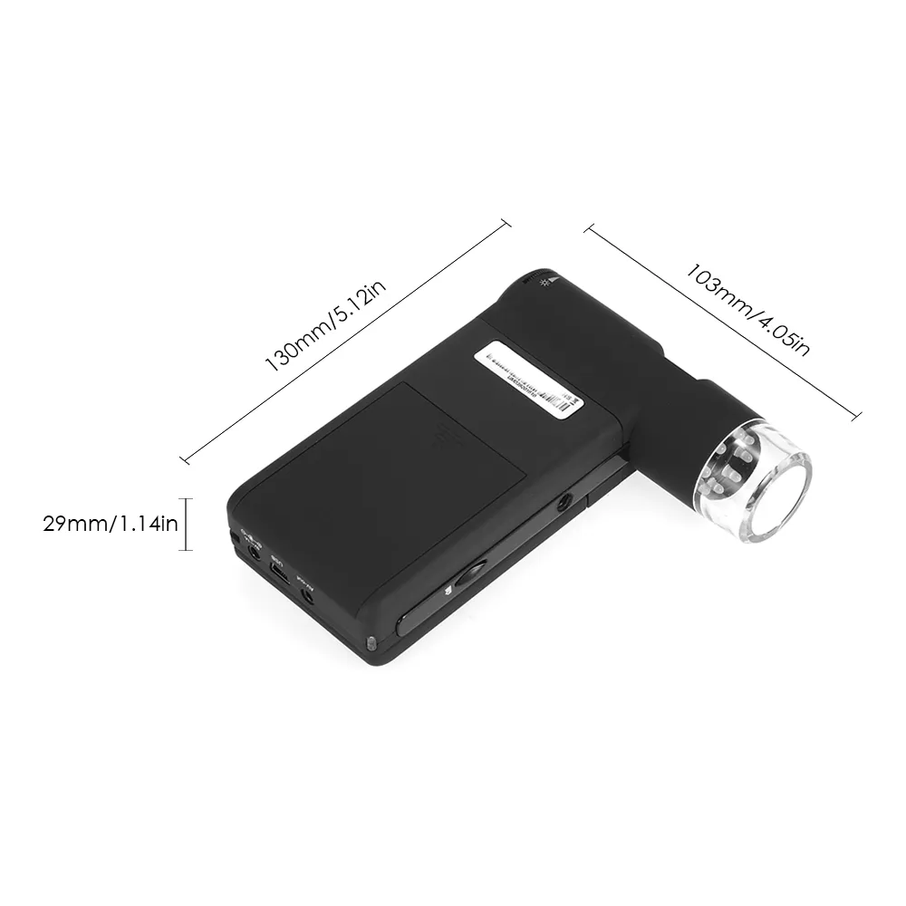 Portable LCD Digital Microscope - 1200X Zoom, 5MP, 3 Screen, Handheld ...