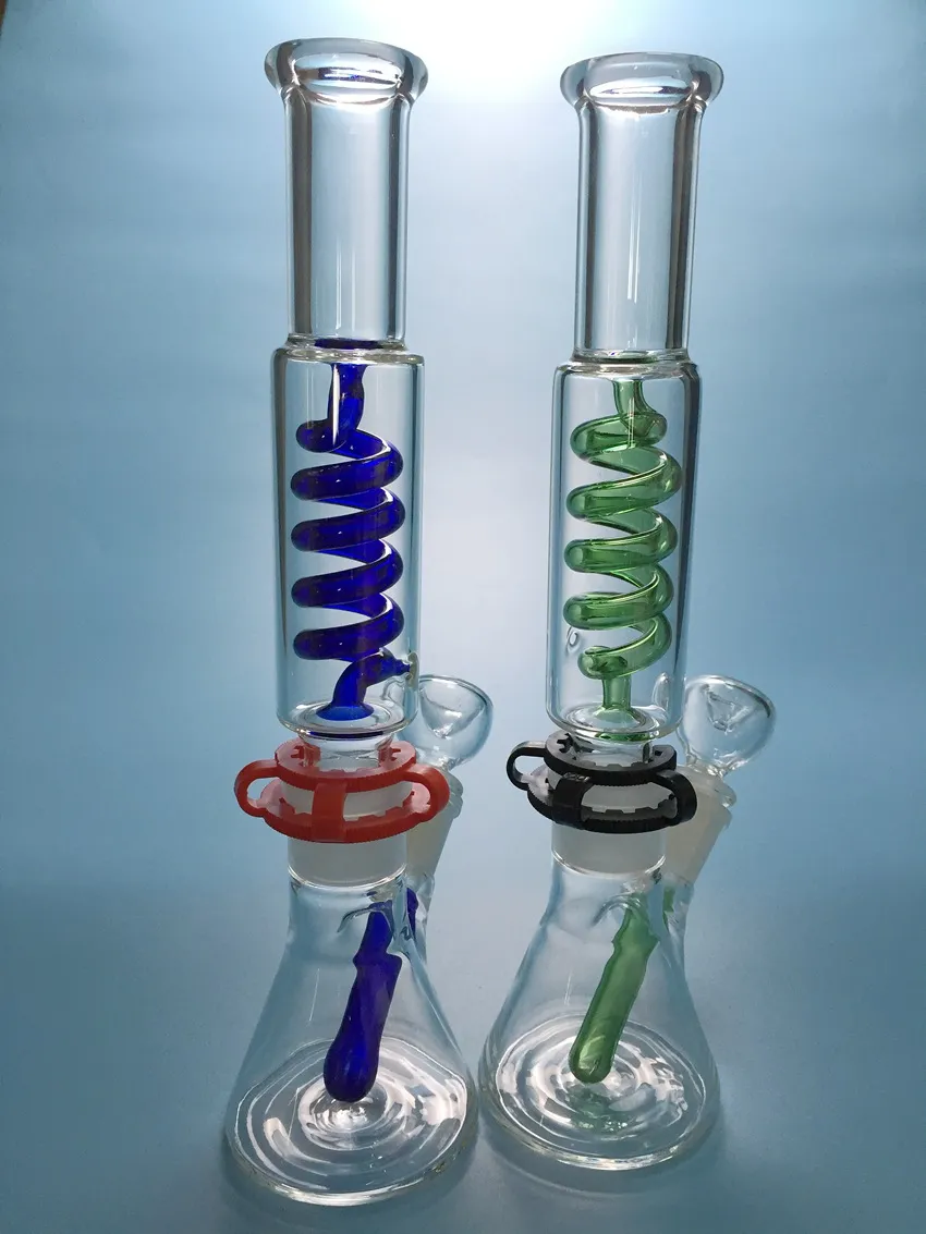 Freezable Beaker Bong With Diffuser Downstem And Coil 11 Height ...