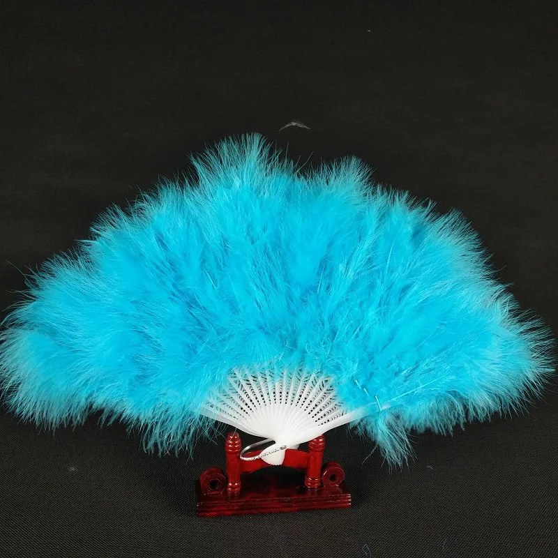 Plastic Feather Fans For Weddings, Stages | Handheld Folding Flapper ...