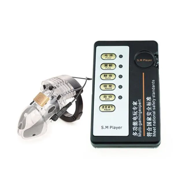 Electro Shock Chastity Cage For Men Penis Sleeve, Cock Ring, Electric ...
