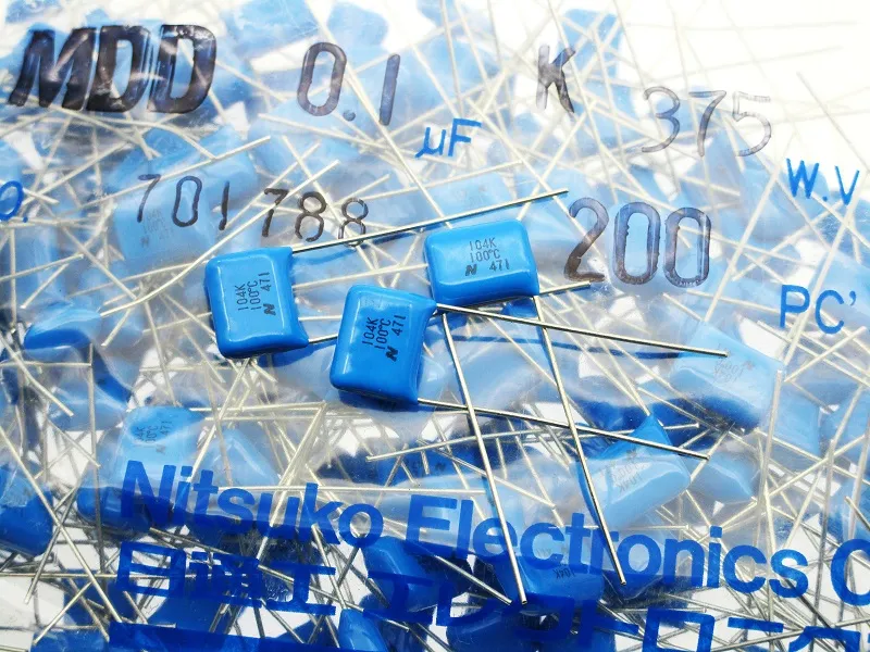 Polypropylene Film Capacitor 0.1uF 375V Through Hole 10mm Pitch Navy ...