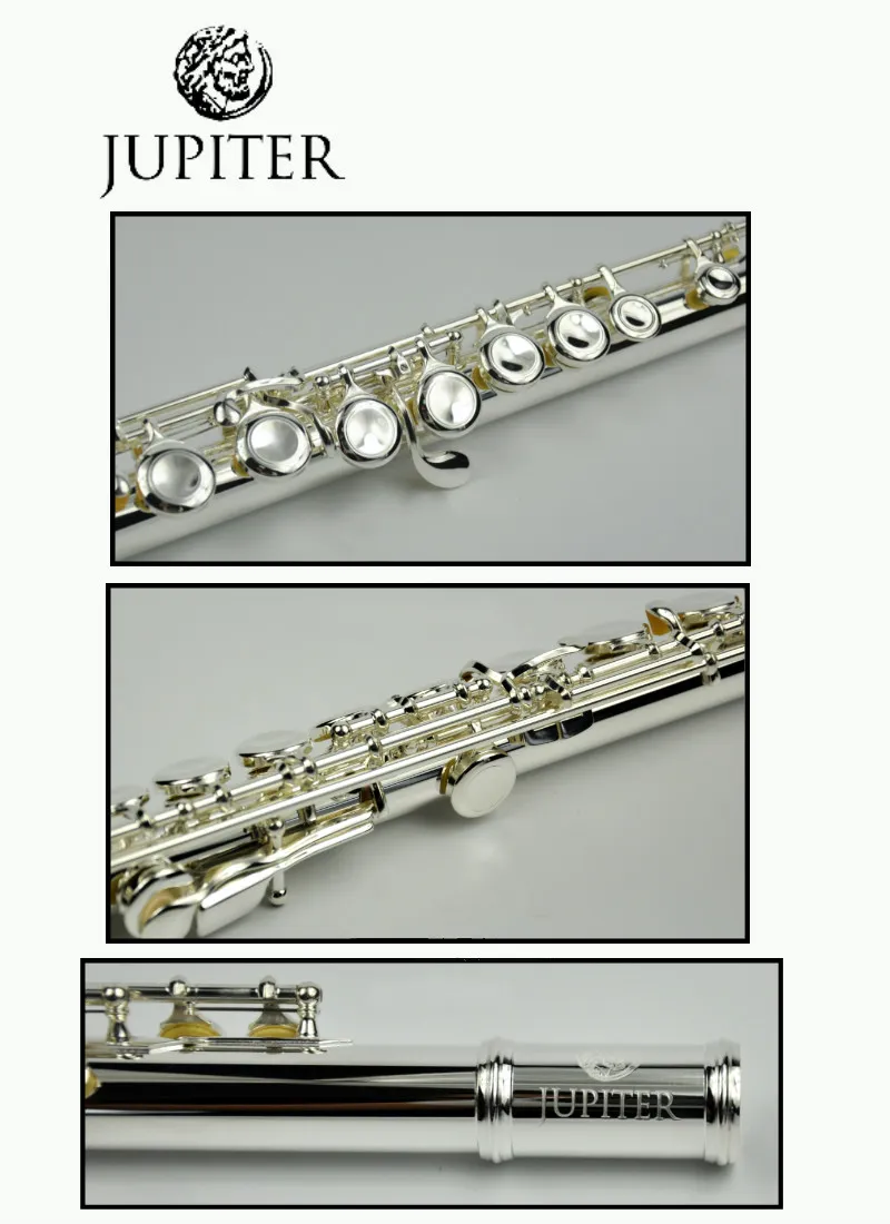 JUPITER JFL 511ES Concert Marching Flute 16 Holes, Closed C Key ...