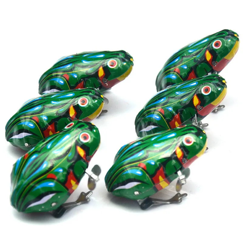 Classic Mini Wind Up Toy Frog Clockwork Kids Baby Lovely Colorful Fun ...