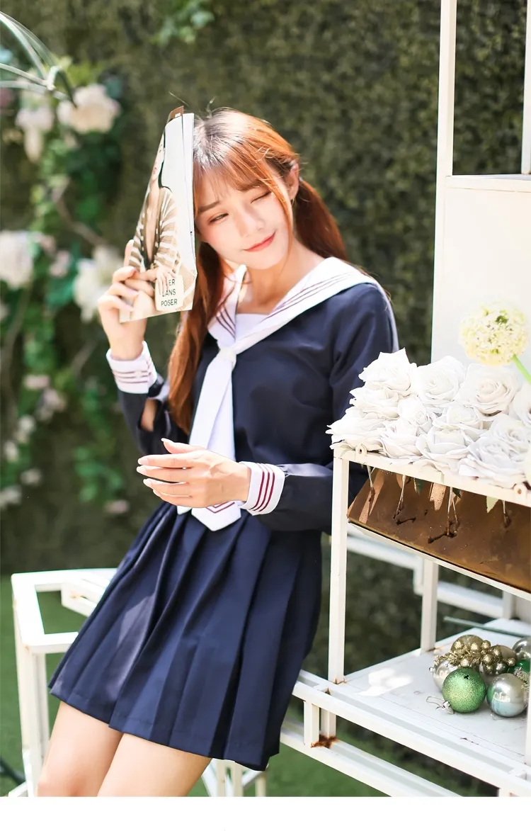 Anime Costume Cosplay Dress Long Sleeve Japanese Korea Girls School Uniform Students Suit Campus Female Naval College Style Sailor Uniforms From 41 7 DHgate