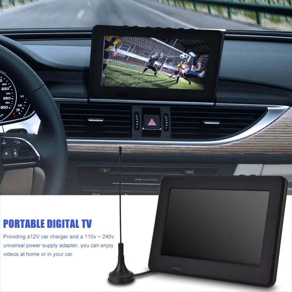 7 Rechargeable Car Portable TV With TFT LED Screen, And EU/US Tv ...