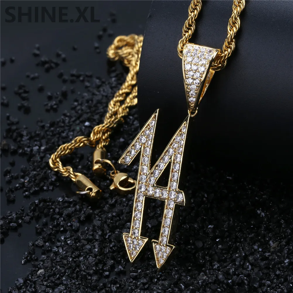 Mens HipHop Jewelry Gift: Hot Selling Number 14 Diamond Mens HipHop Jewelry Gift: Hot Selling Number 14 Diamond