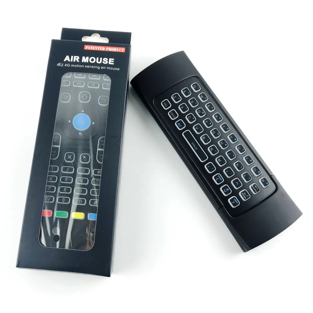 X8 Backlight MX3 Keyboard With IR Learning Qwerty 2.4G Wireless Remote ...