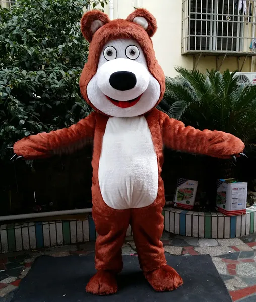 Huge Bear Mascot Costumes Animated Theme Ursa Grizzly Cospaly Cartoon ...