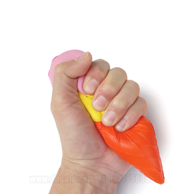 16cm Jumbo Squishy Ice Cream Cone Lächeln Squishies Große Duft Slow ...