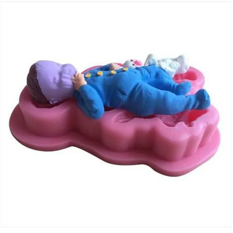 Lovely 3D Baby Shape Fondant Cake Silicone Mold DIY Sugar Candy ...